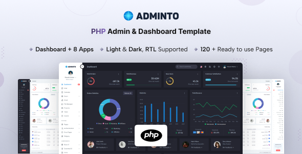 Adminto - PHP Admin Dashboard Template by coderthemes | ThemeForest Adminto - PHP Admin Dashboard Template by coderthemes | ThemeForest