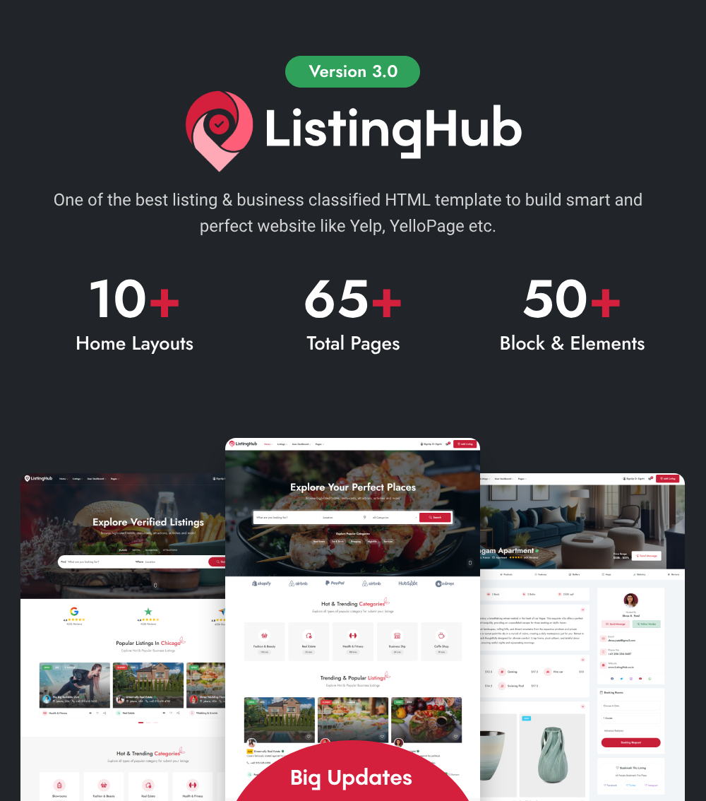 Listing Hub - Directory & Listings HTML Template by ThemezhubLayouts