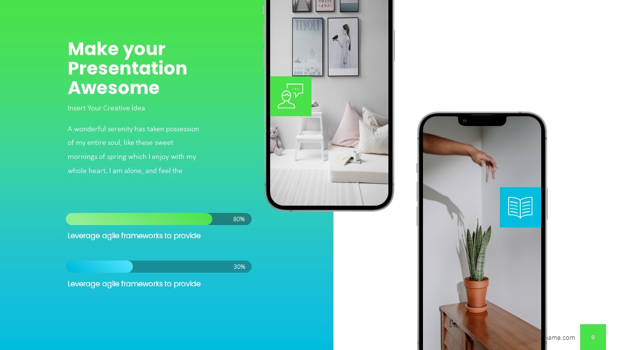 Mobile Mockup PowerPoint Presentation, Presentation Templates ...