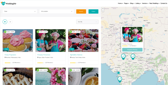 WeddingDir - Directory & Listing WordPress Theme for Vendor / Supplier by wp-organic