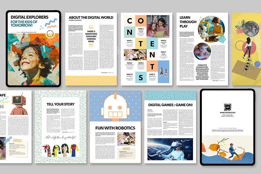 Digital School Magazine Template, Print Templates | GraphicRiver