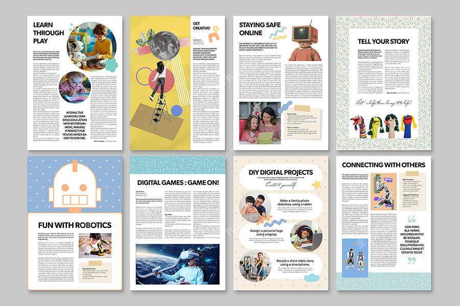 Digital School Magazine Template, Print Templates | GraphicRiver