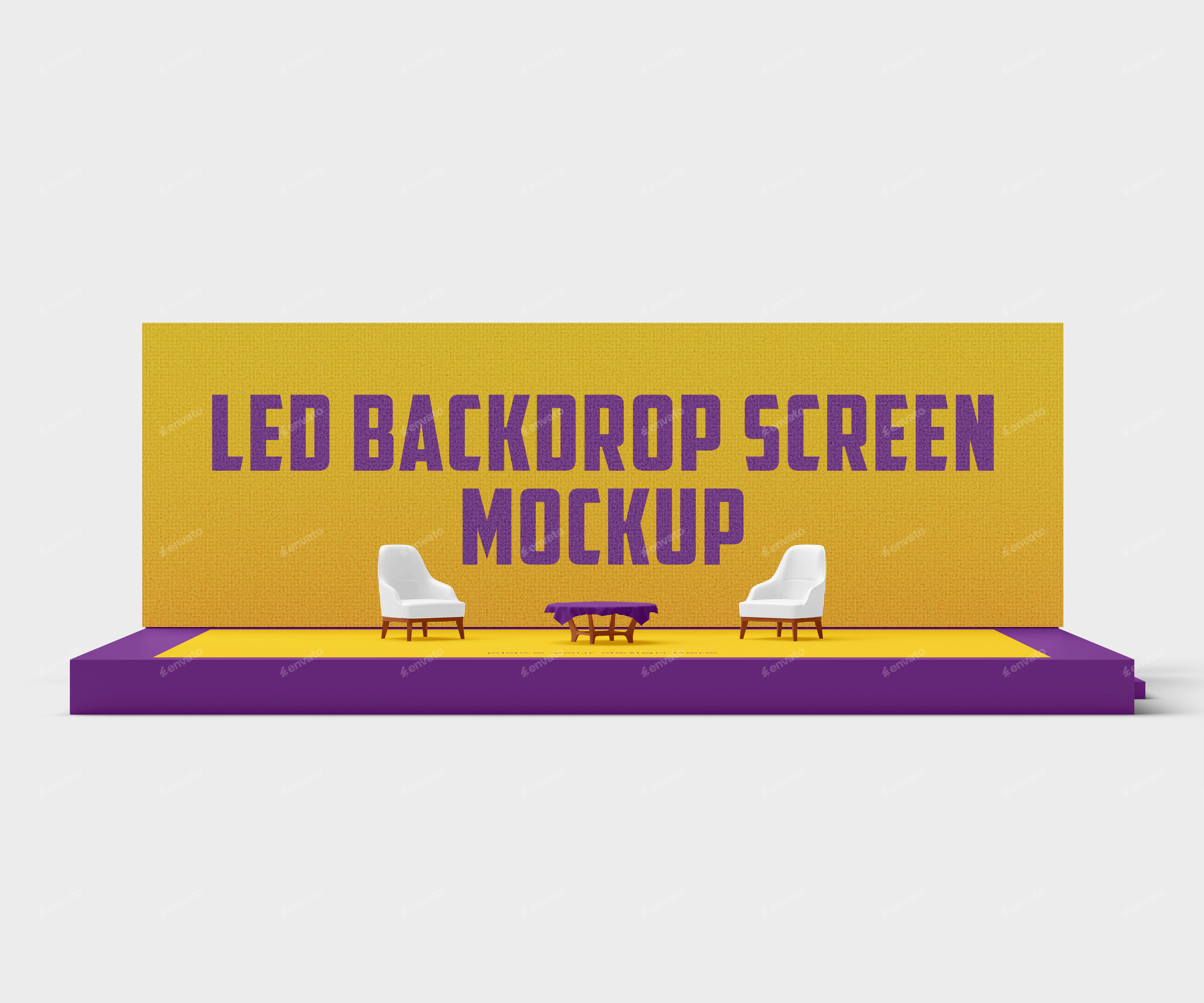 LED Backdrop Screen Mockup Set, Graphics | GraphicRiver