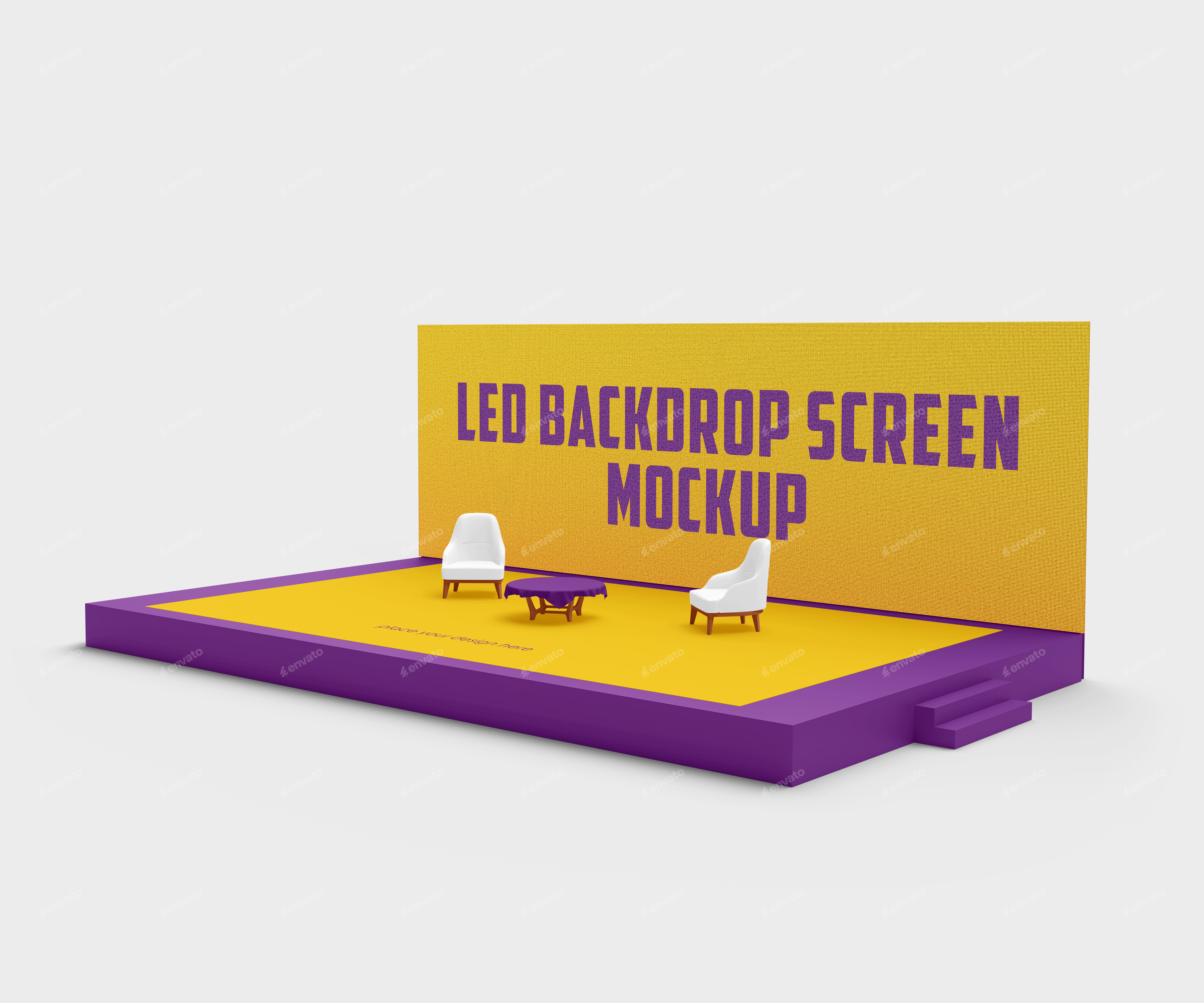 LED Backdrop Screen Mockup Set, Graphics | GraphicRiver