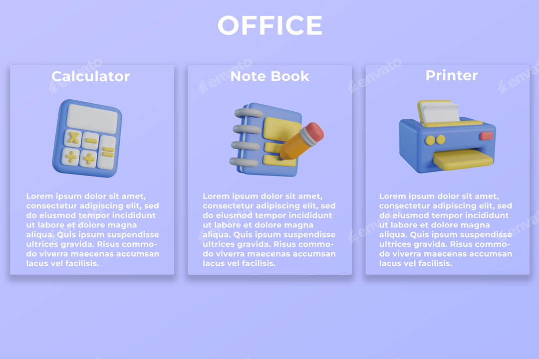 3D Office Icon, Graphics | GraphicRiver