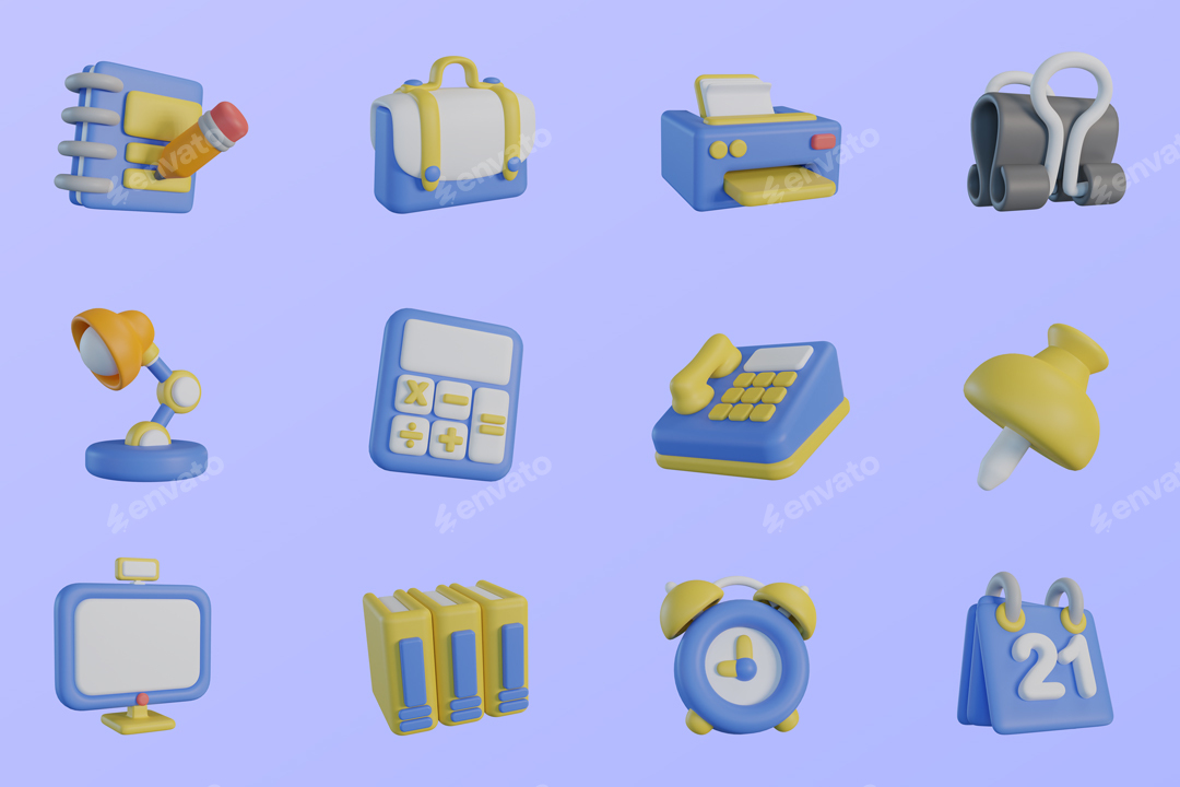 3D Office Icon, Graphics | GraphicRiver