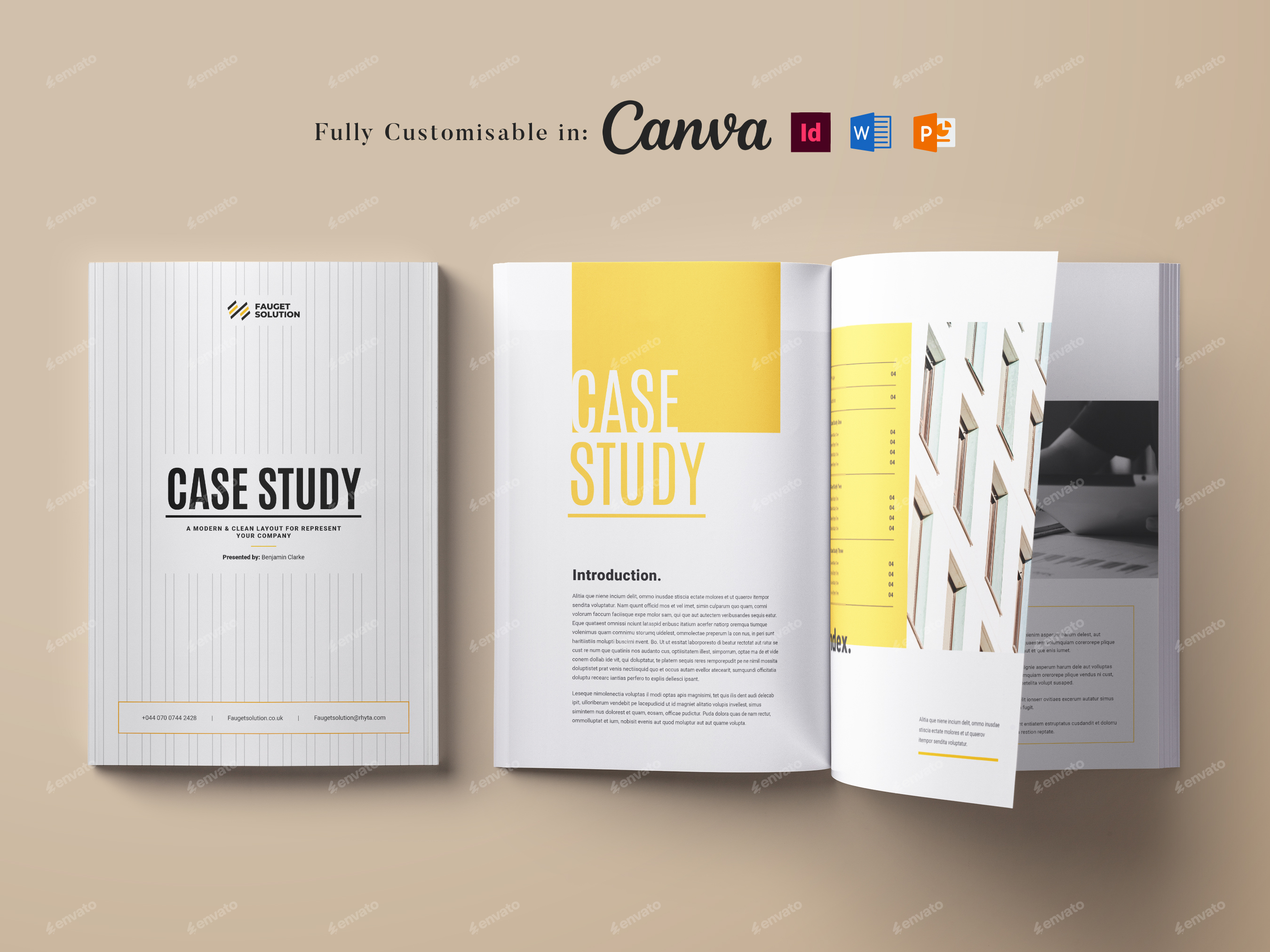 Case Study Template | Canva, MS Word, InDesign, PowerPoint, Print Templates