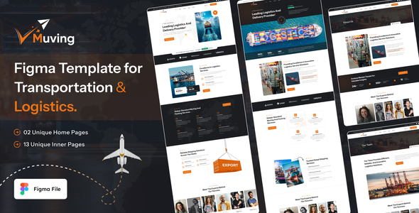 Muving - Transportation & Logistics Figma Template by wpbunch | ThemeForest