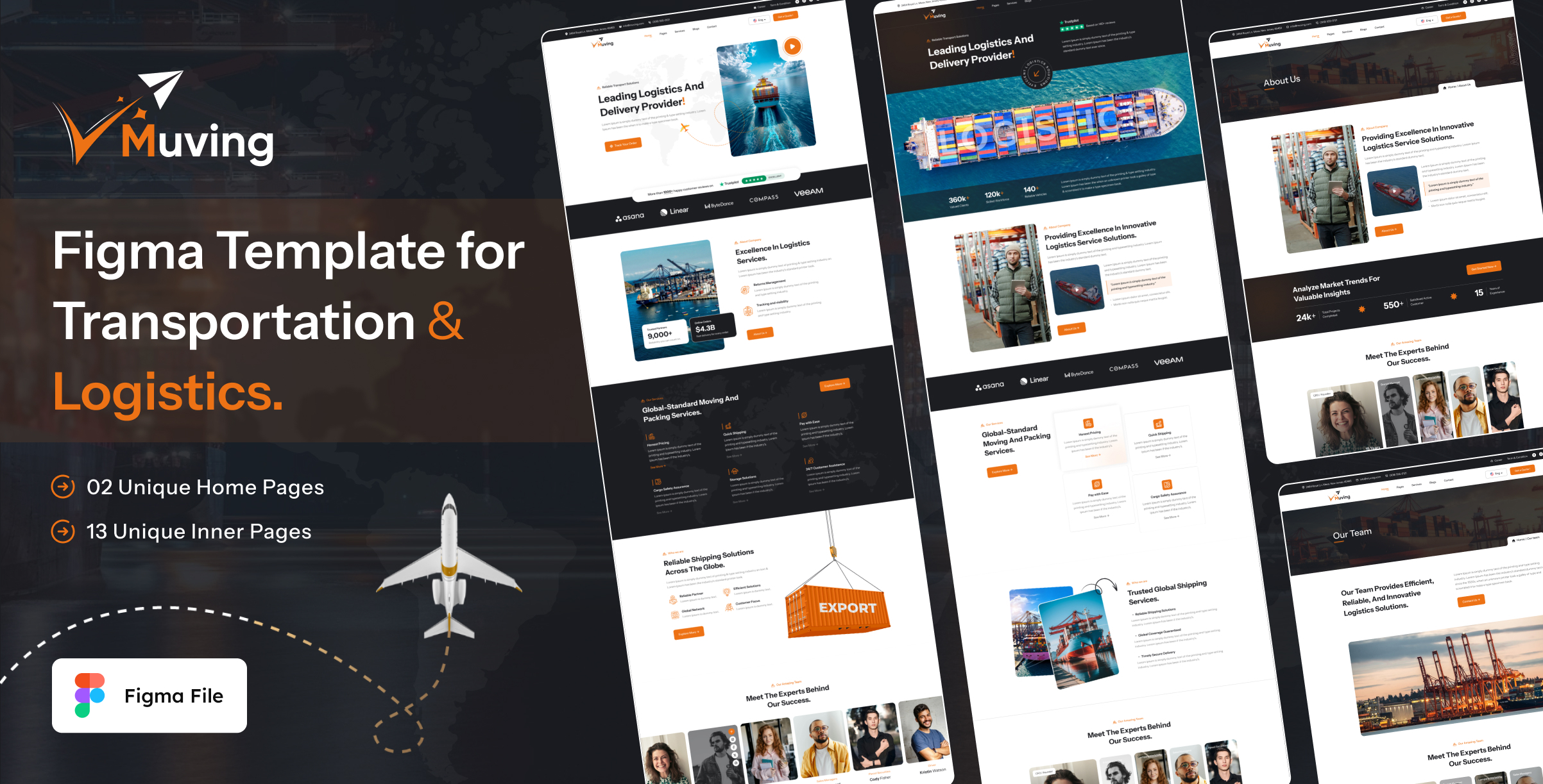 Muving - Transportation & Logistics Figma Template by wpbunch | ThemeForest