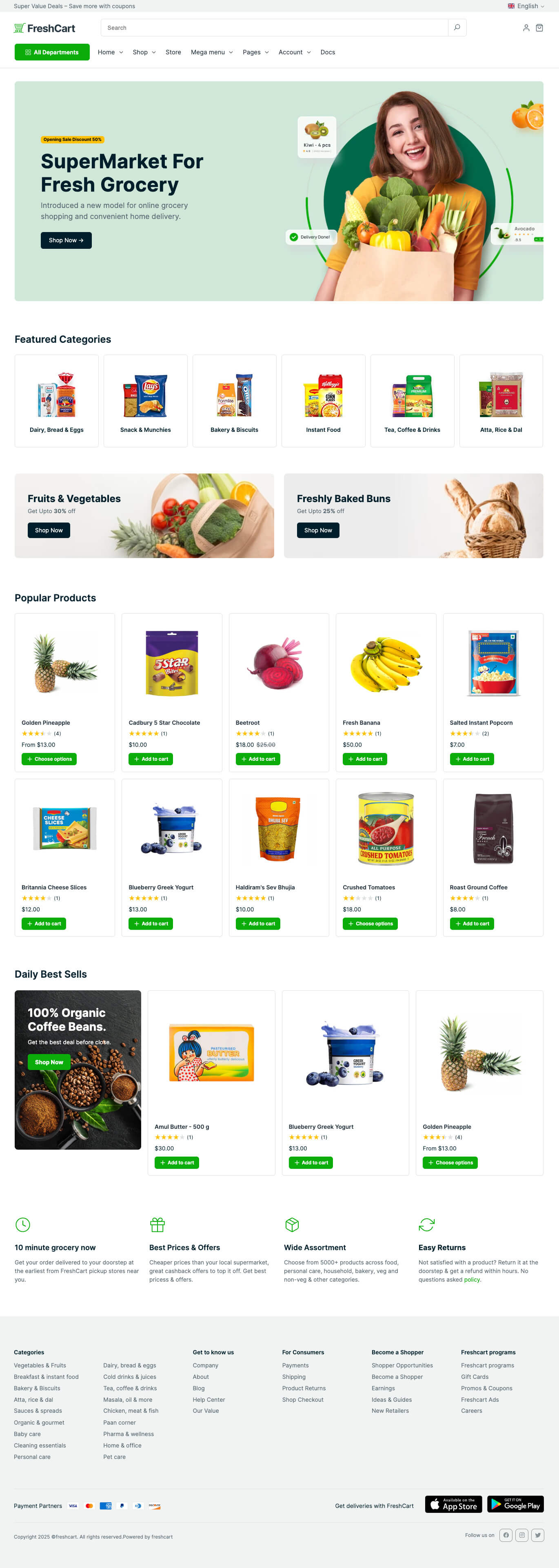 Freshcart – Grocery Store Shopify Theme by MadrasThemes | ThemeForest