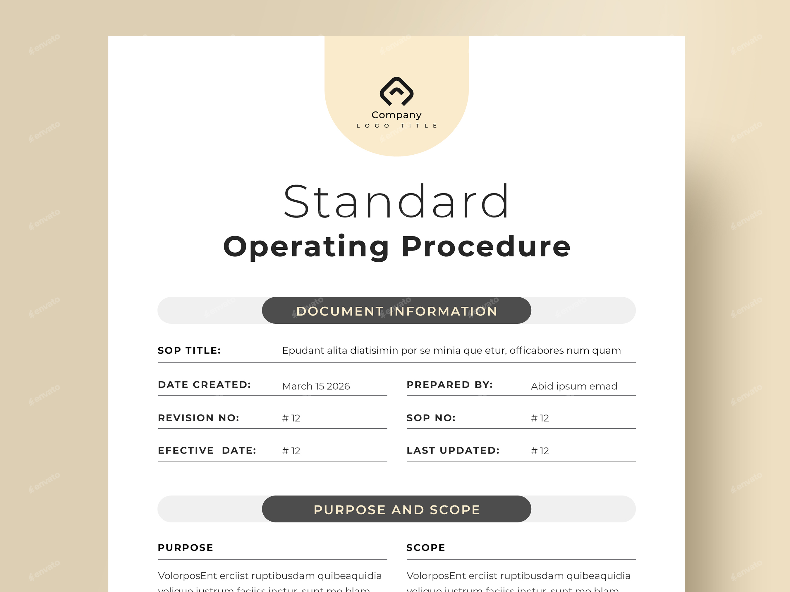 Standard Operating Procedure, SOP, Print Templates | GraphicRiver