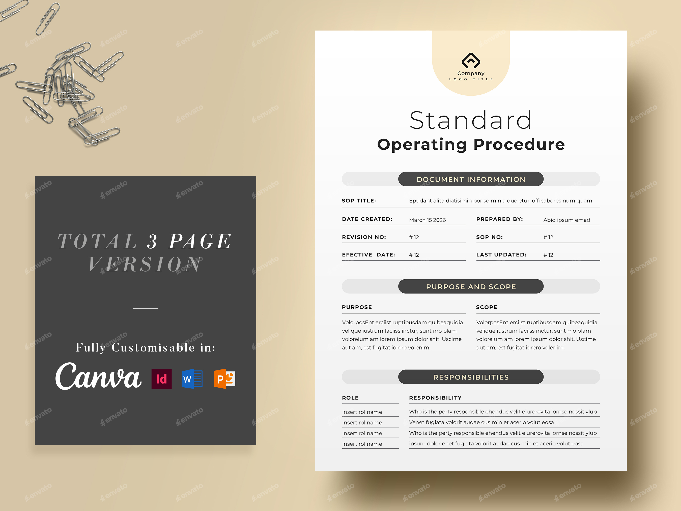 Standard Operating Procedure, SOP, Print Templates | GraphicRiver
