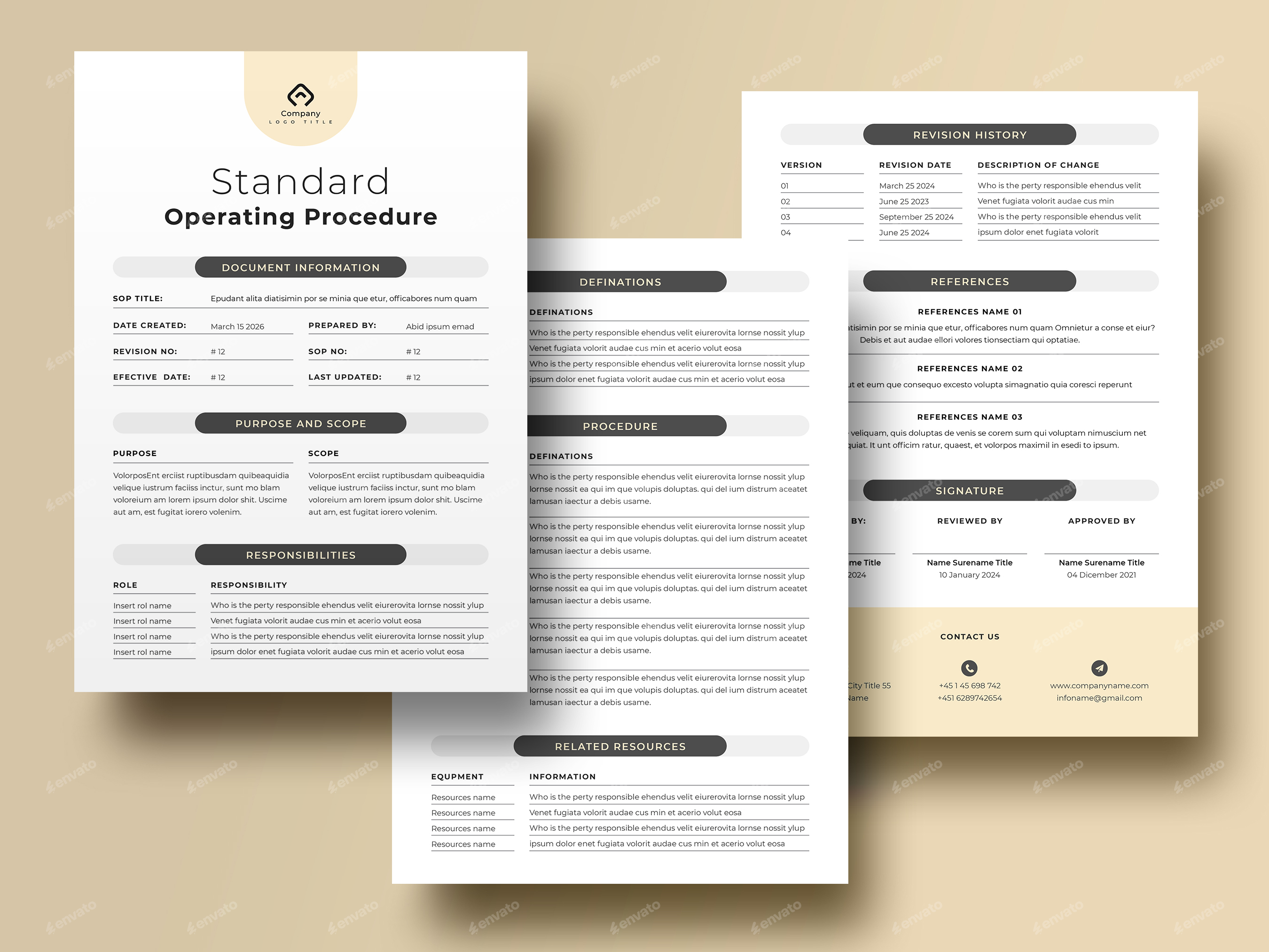 Standard Operating Procedure, SOP, Print Templates | GraphicRiver