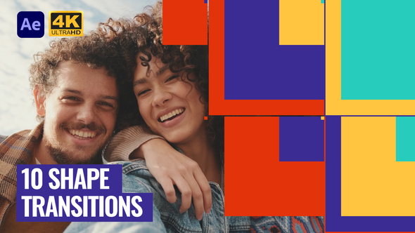 10 Shape Transitions, After Effects Project Files | VideoHive