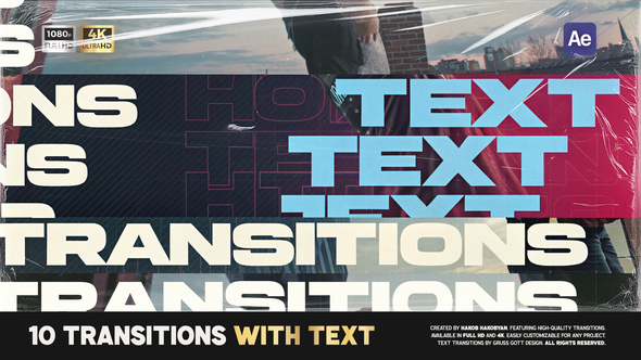Text Transitions, After Effects Project Files | VideoHive