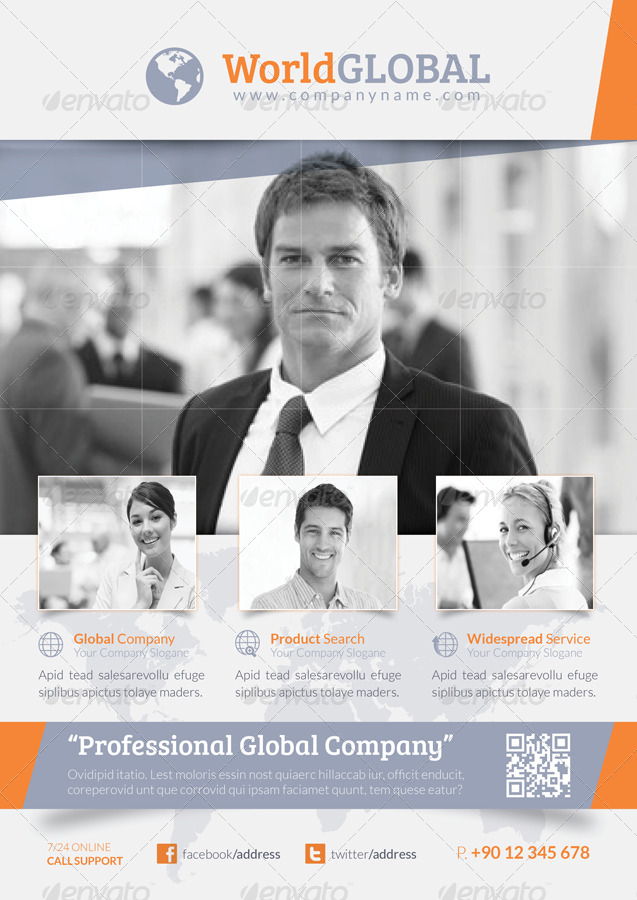 Global World Flyer Template, Print Templates | GraphicRiver