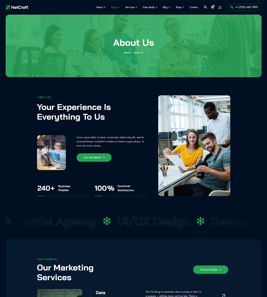 NetCraft - Digital Marketing Agency WordPress Theme by Potenzaglobalsolutions