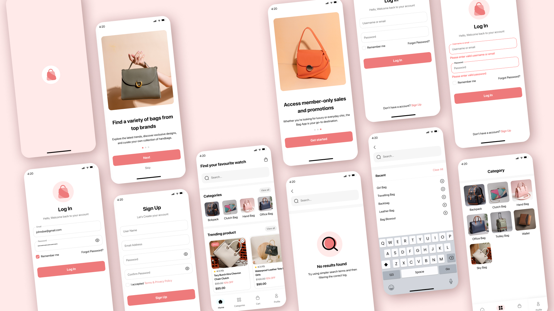 Bag Store App - E-commerce Store app in Flutter 3.x (Android, iOS) with ...