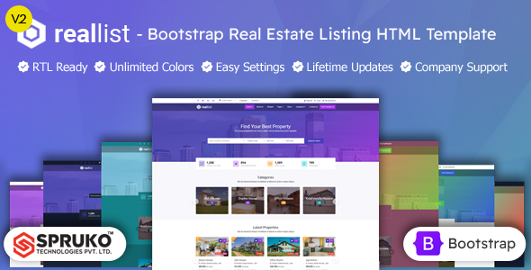 Reallist - Real estate Property listing Bootstrap Responsive HTML ...