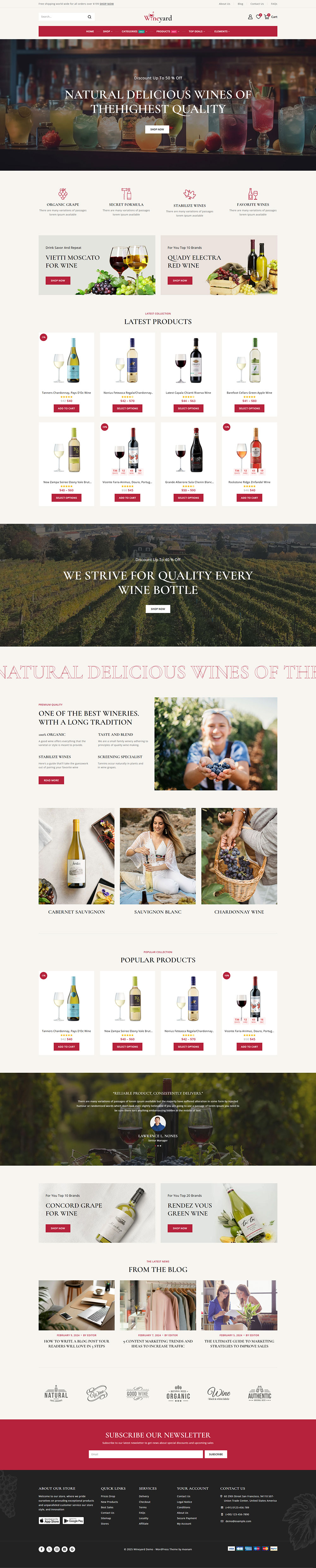 Wineyard - Liquor & Wine Store WordPress WooCommerce Theme by codezeel
