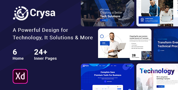 Crysa - IT Solutions XD Template by uibundle | ThemeForest