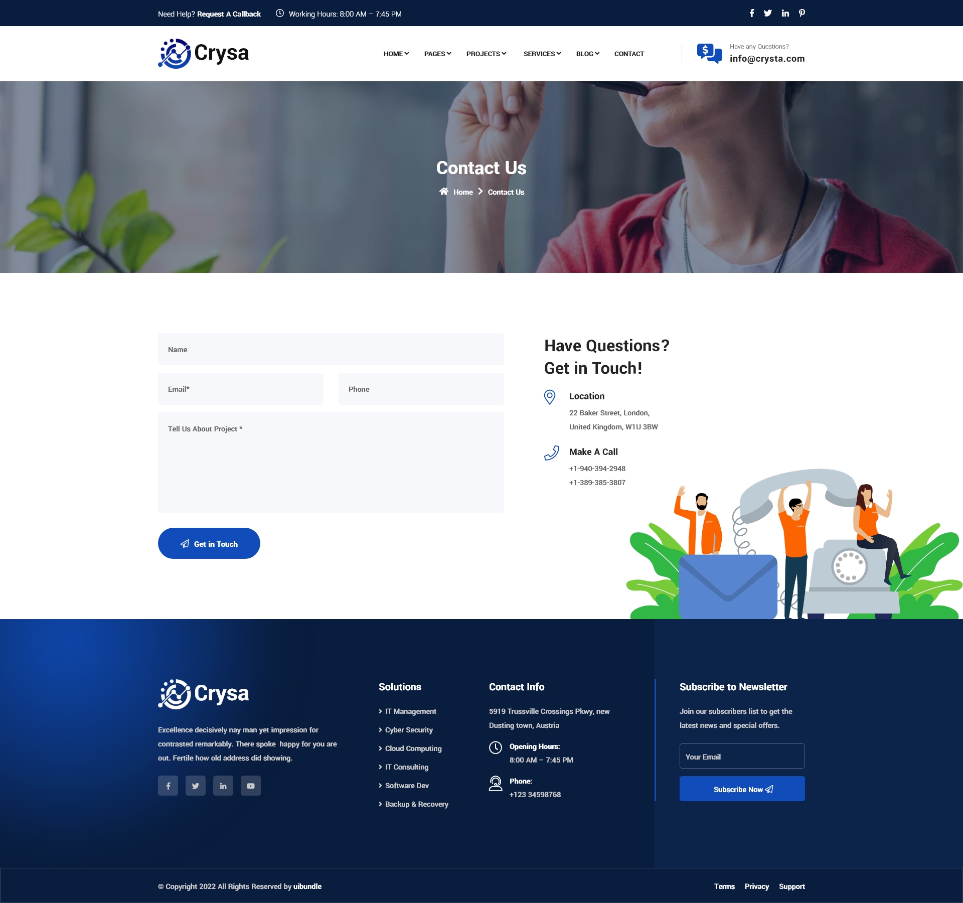 Crysa - IT Solutions XD Template by uibundle | ThemeForest