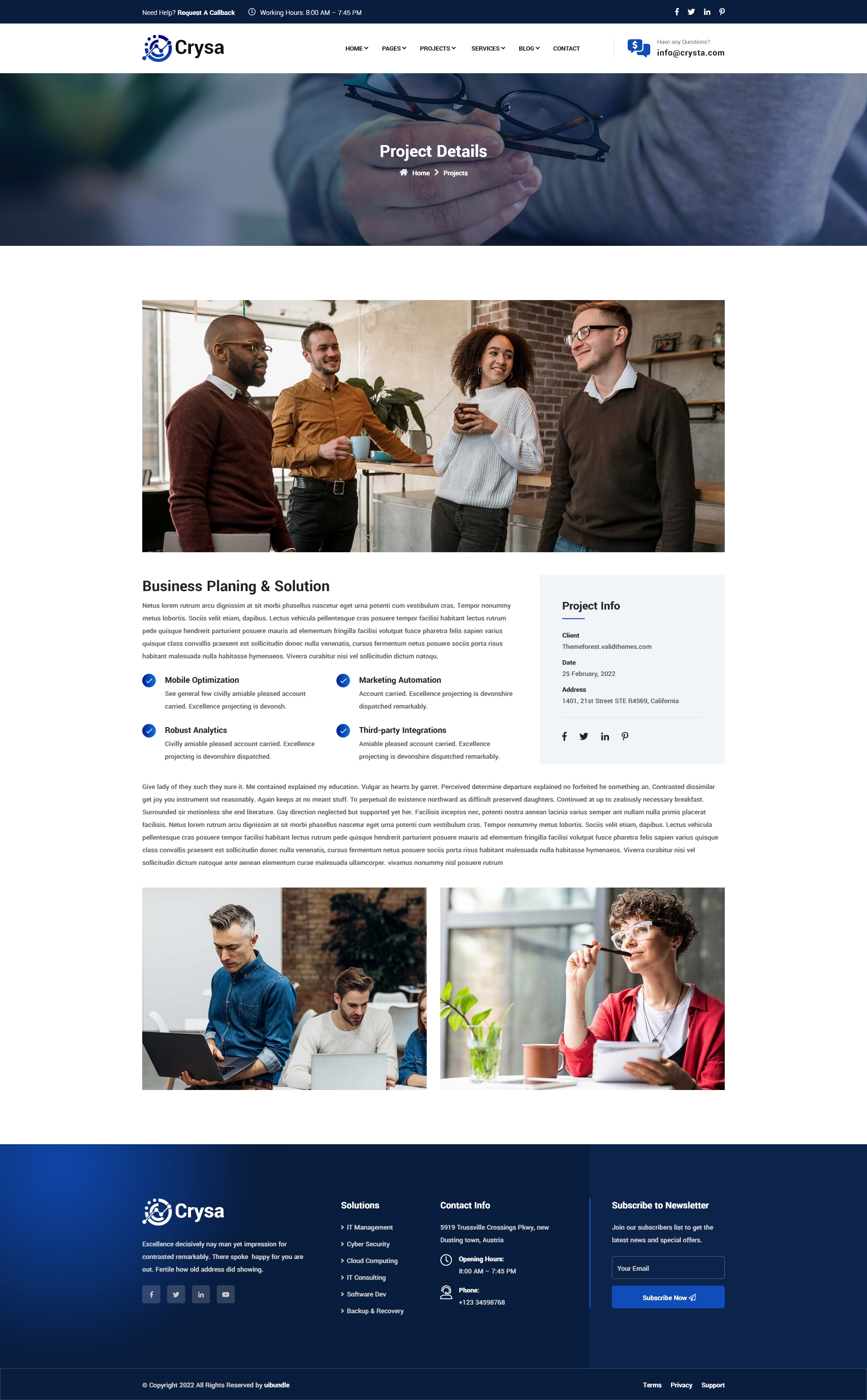 Crysa - IT Solutions XD Template by uibundle | ThemeForest