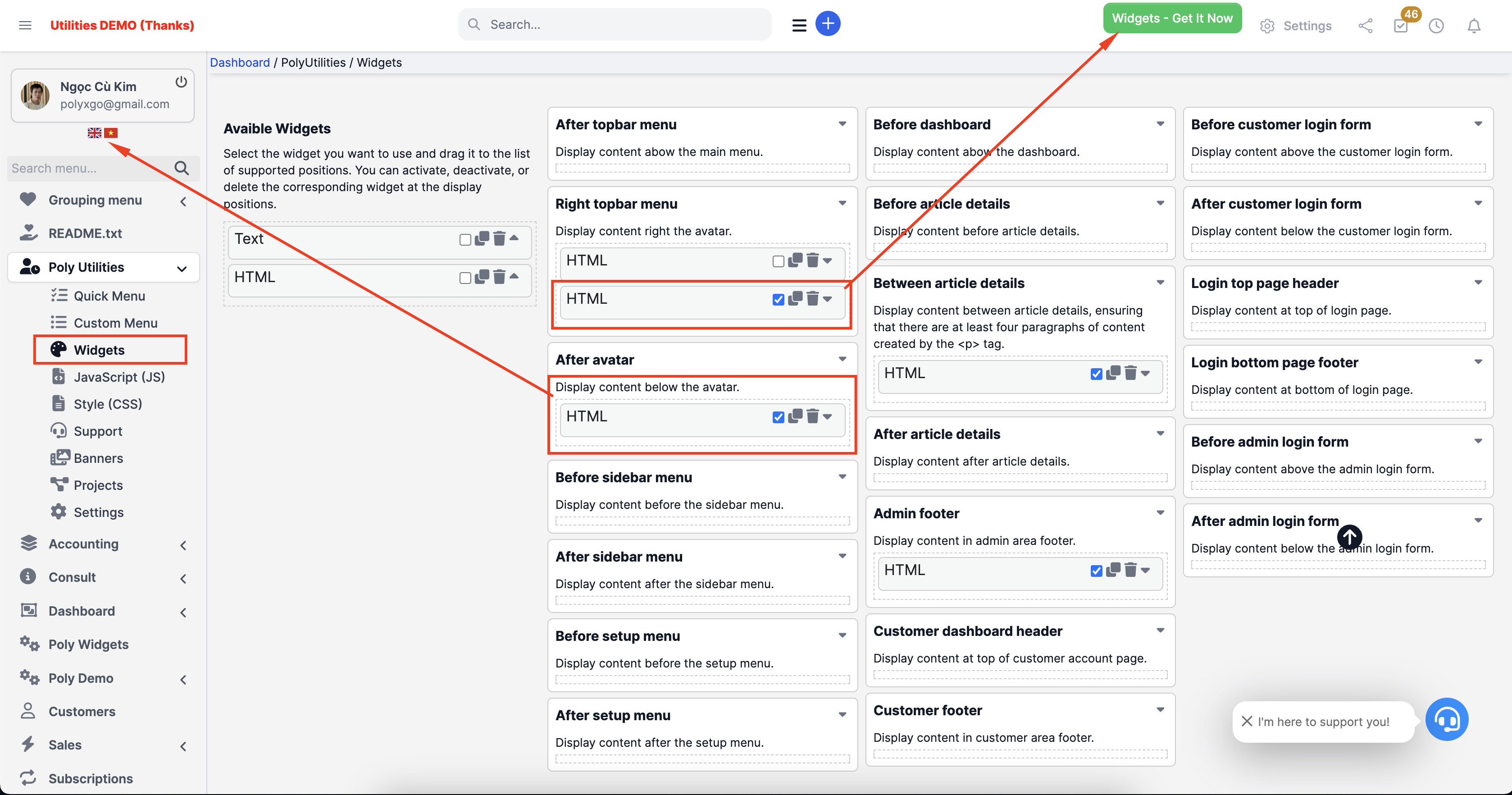 PolyUtilities for Perfex CRM: Quick Access Menu, Custom JS, CSS, and More by polyxgo