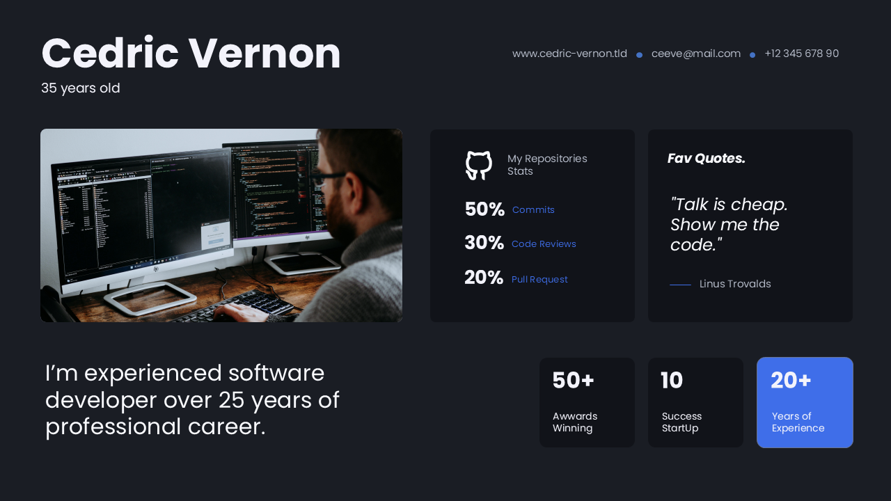 CEEVE - Professional CV Resume Google Slide, Presentation Templates