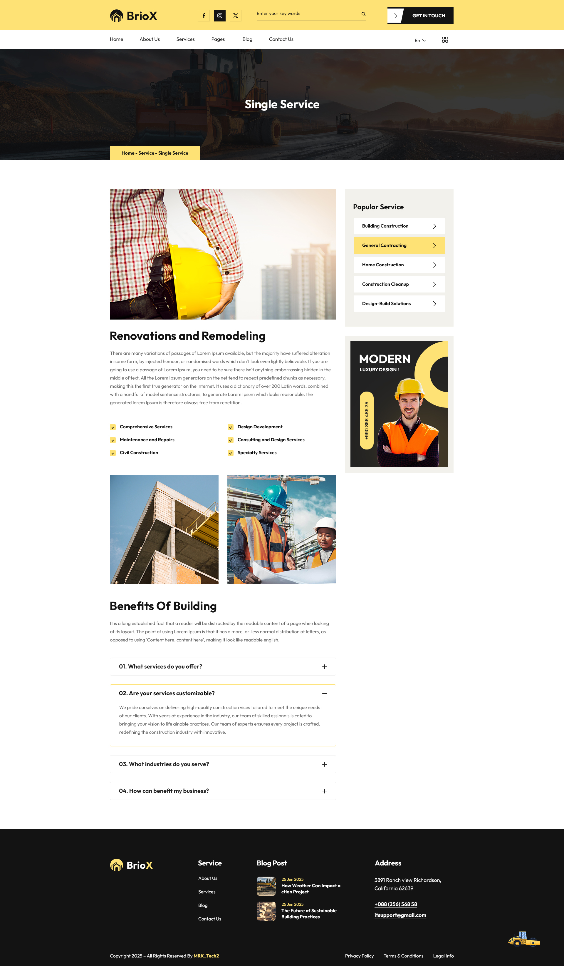 BrioX - Building & Construction PSD Template by MRK_TECH2 | ThemeForest