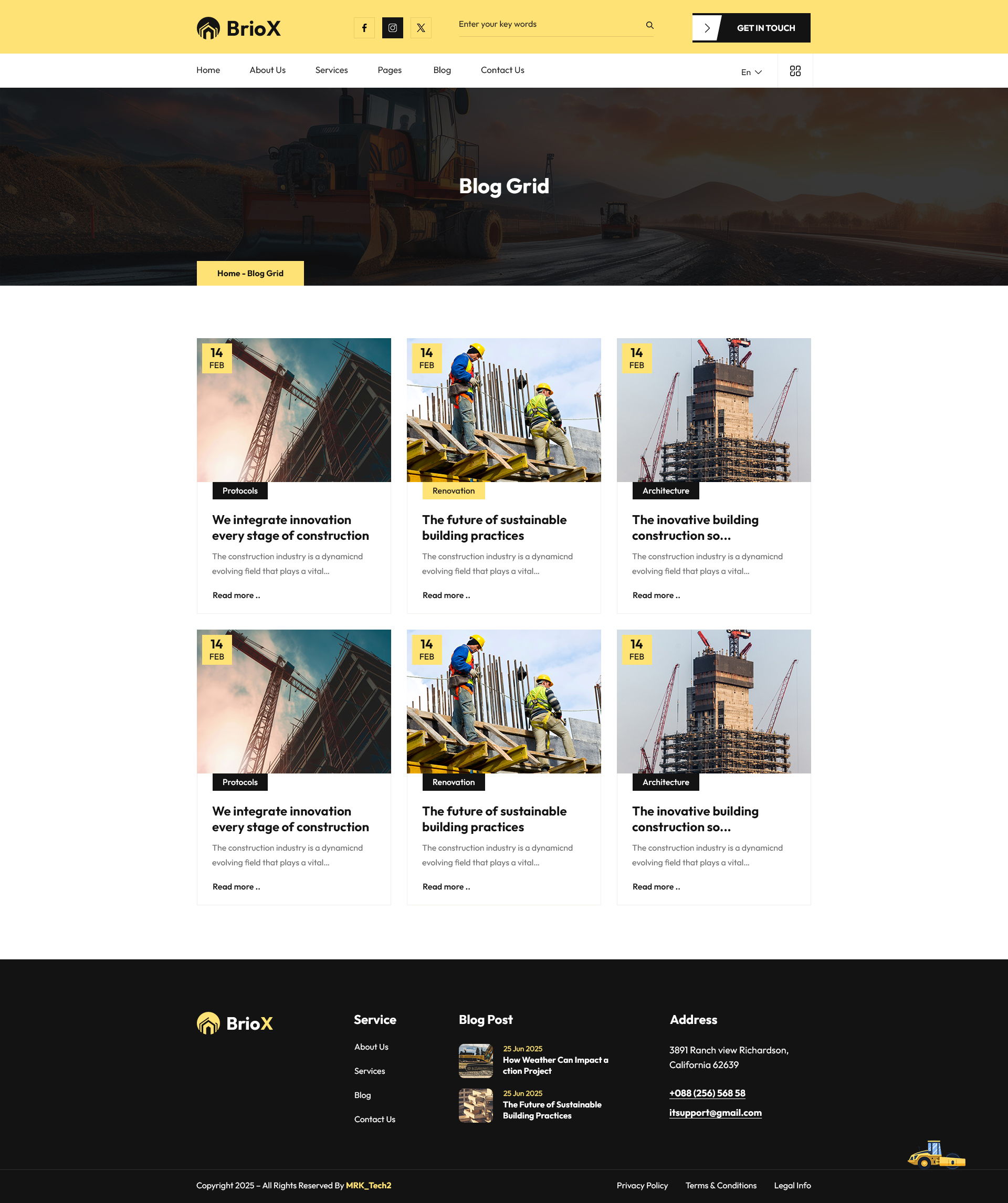 BrioX - Building & Construction PSD Template by MRK_TECH2 | ThemeForest