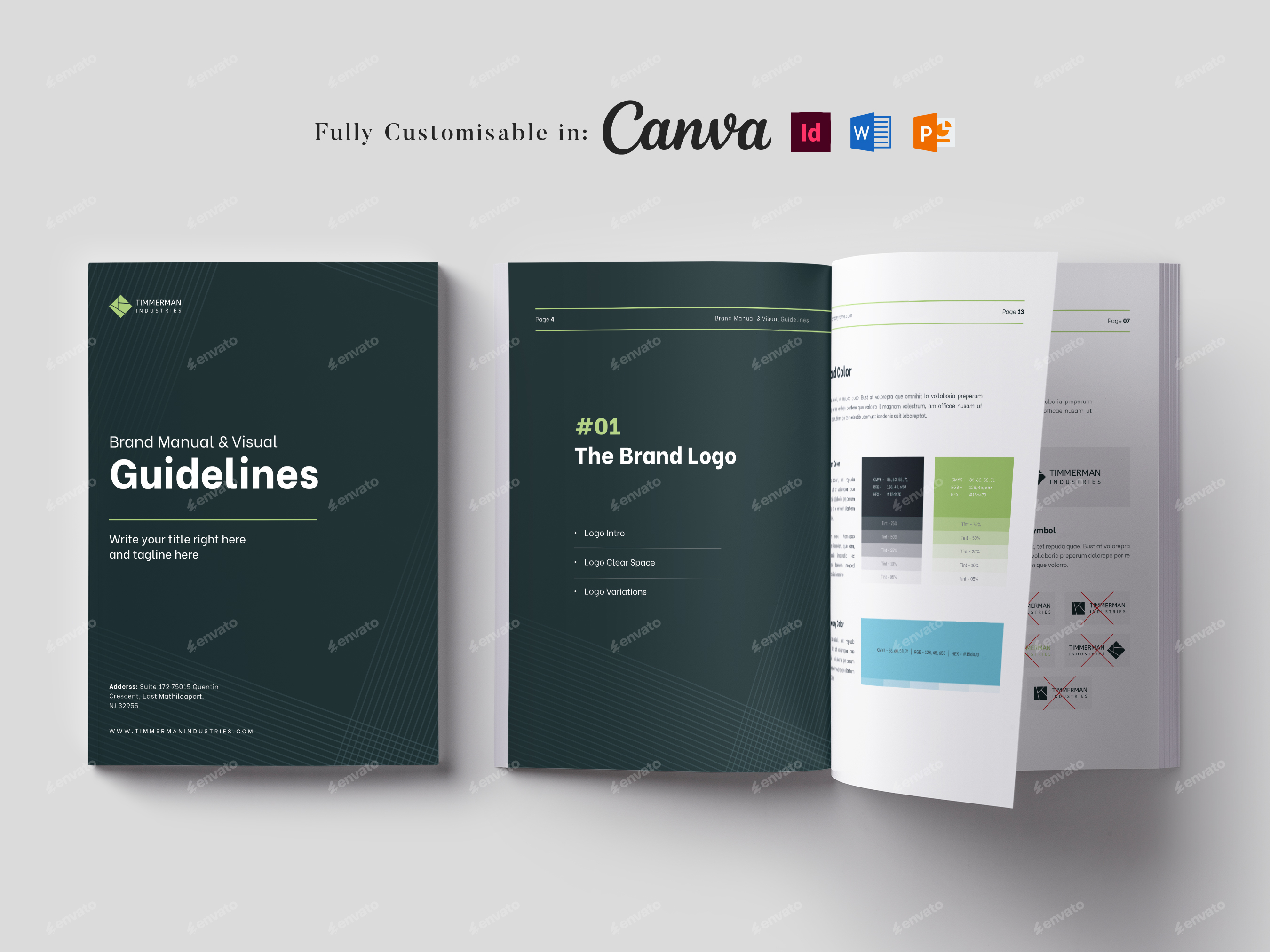 Brand Guidelines or Brand Manual Template, Print Templates | GraphicRiver