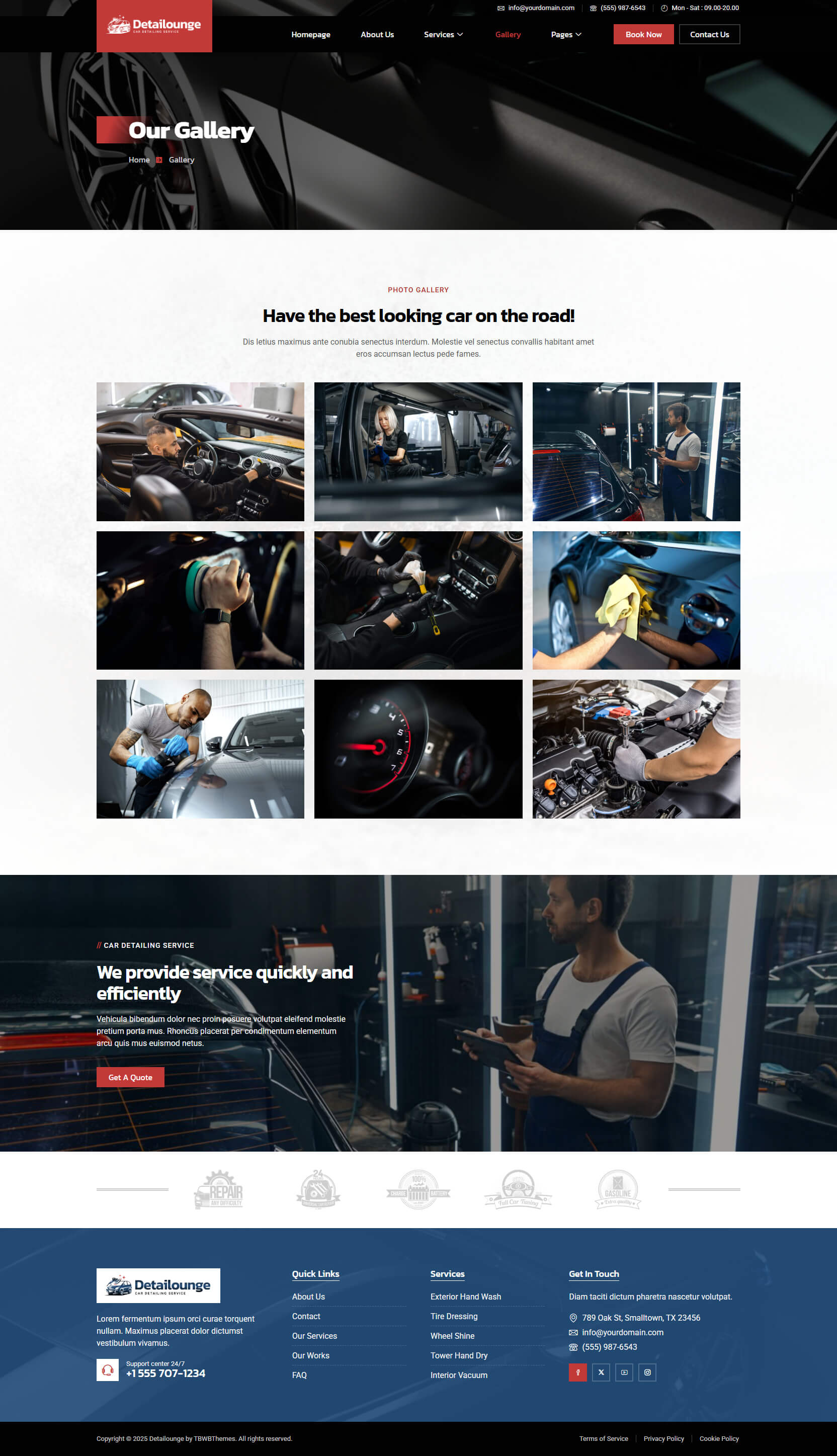 Detailounge - Car Detailing & Repair Service Elementor Template Kit by ...