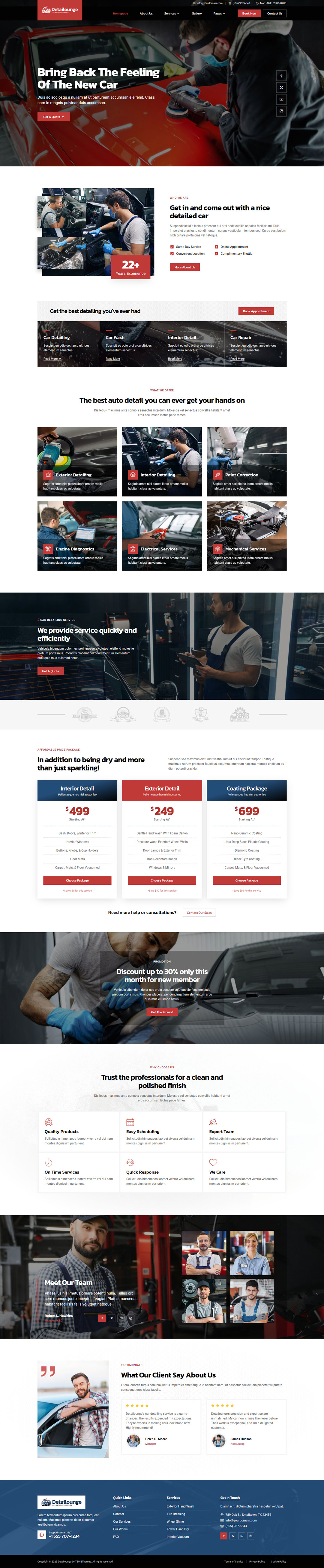 Detailounge - Car Detailing & Repair Service Elementor Template Kit by ...