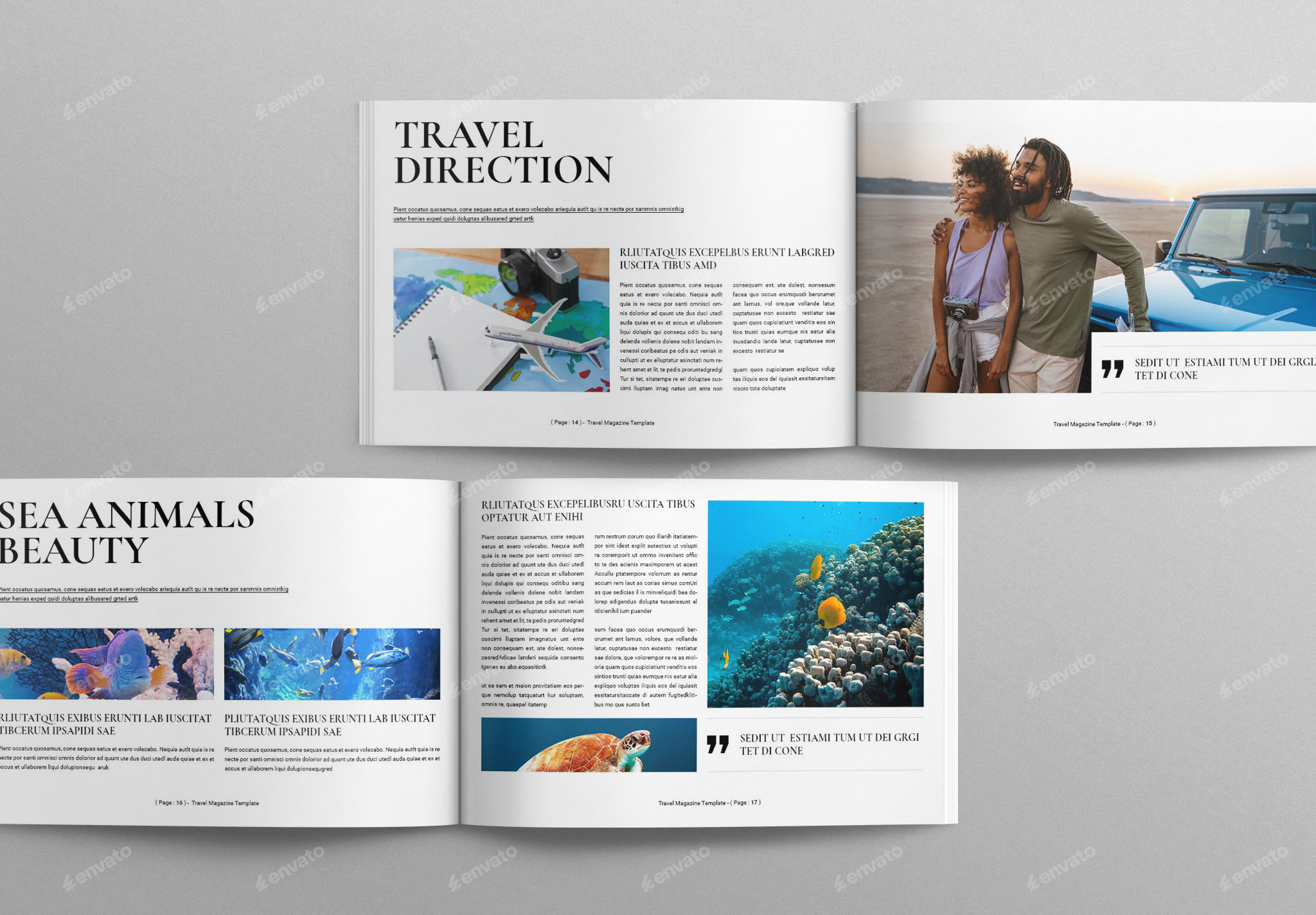 Travel Magazine Template Landscape, Print Templates | GraphicRiver