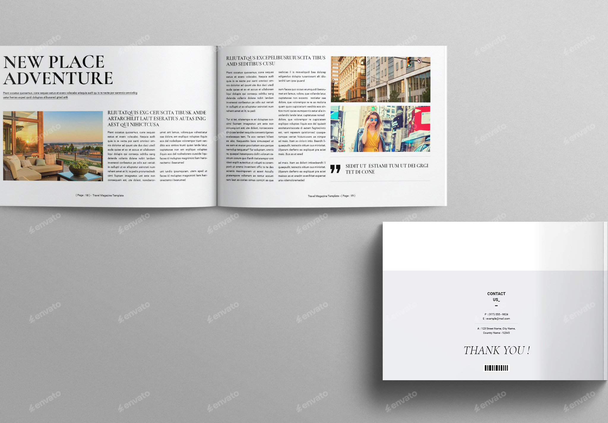 Travel Magazine Template Landscape, Print Templates | GraphicRiver