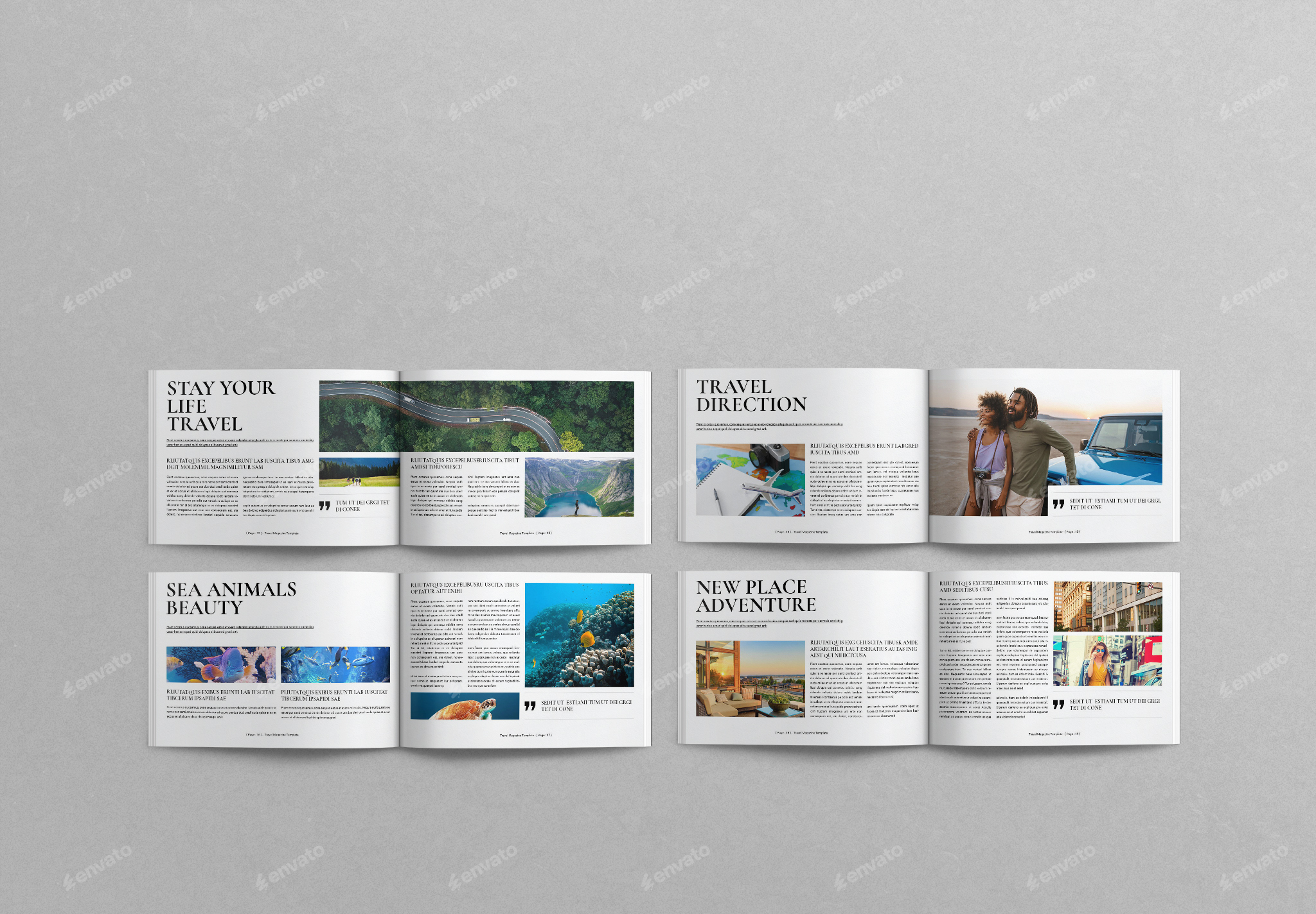 Travel Magazine Template Landscape, Print Templates | GraphicRiver