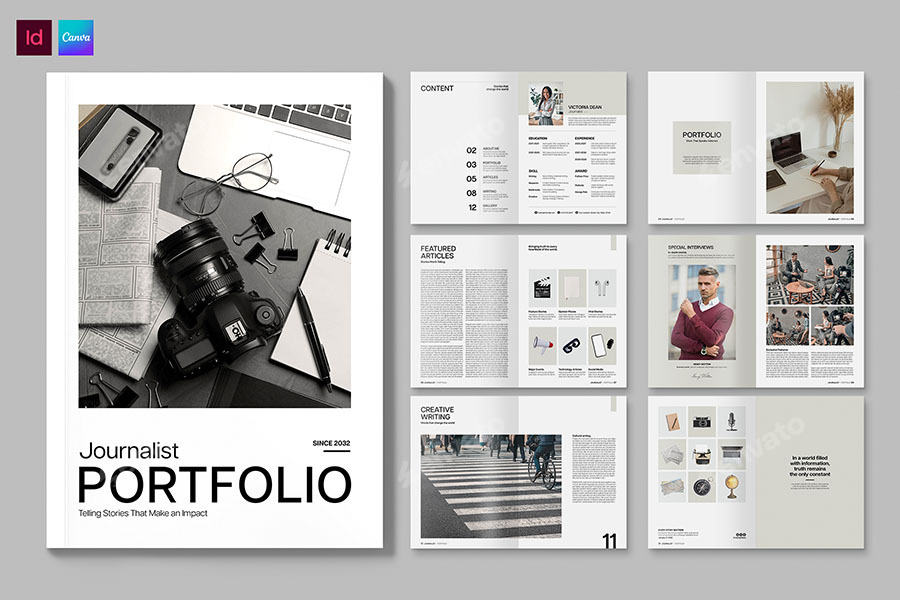 Journalist Portfolio Template, Print Templates | GraphicRiver