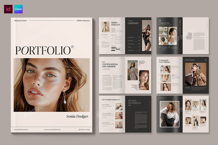 Makeup Artist Portfolio Template, Print Templates | GraphicRiver