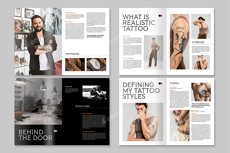 Tattoo Artist Portfolio Template, Print Templates | GraphicRiver