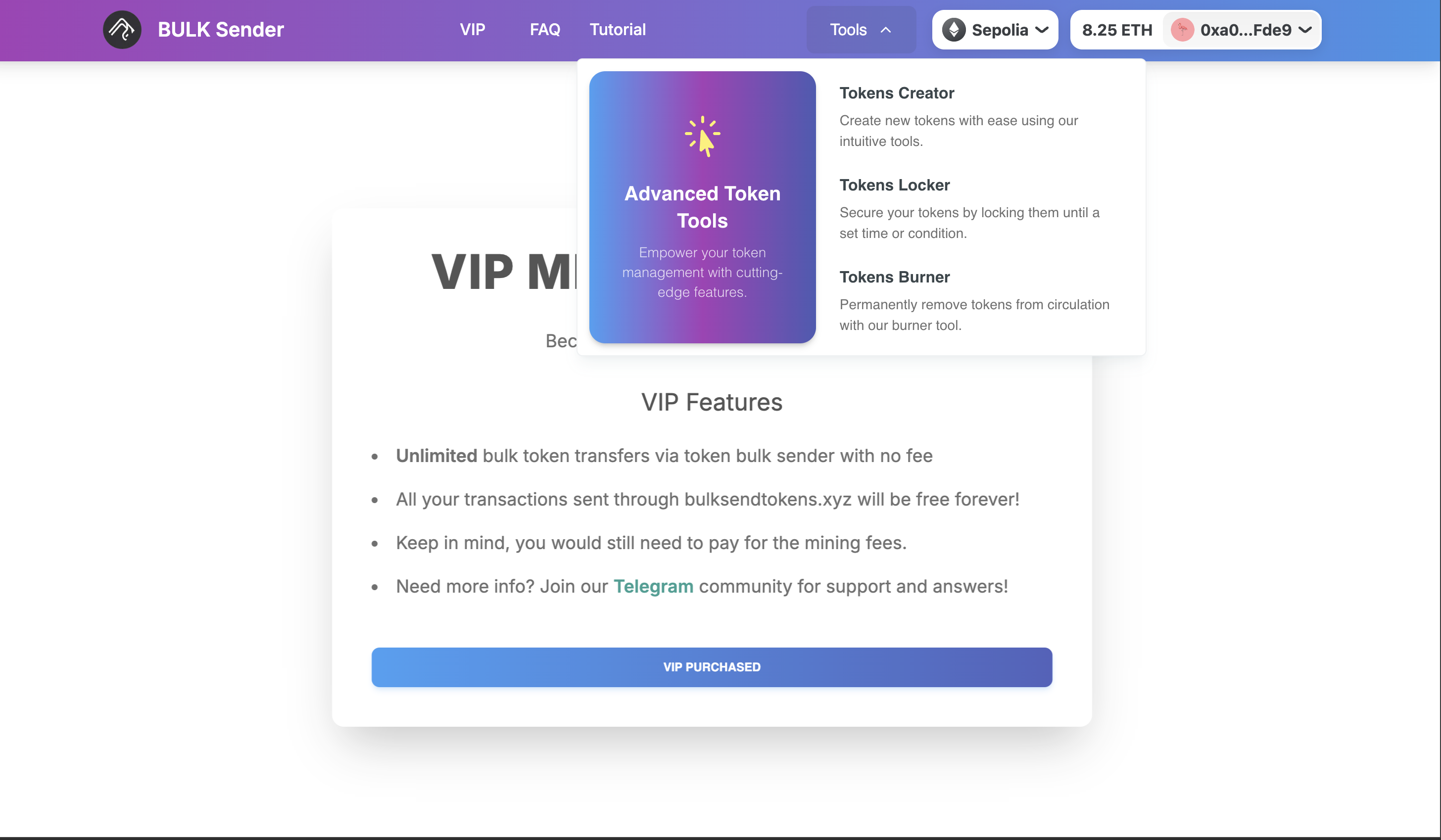 Ethereum Token Manager: Token Bulk Sender, Token Creator, Token Locker ...