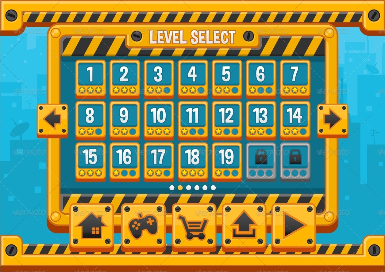 Cartoon Games GUI Pack 6, Game Assets | GraphicRiver