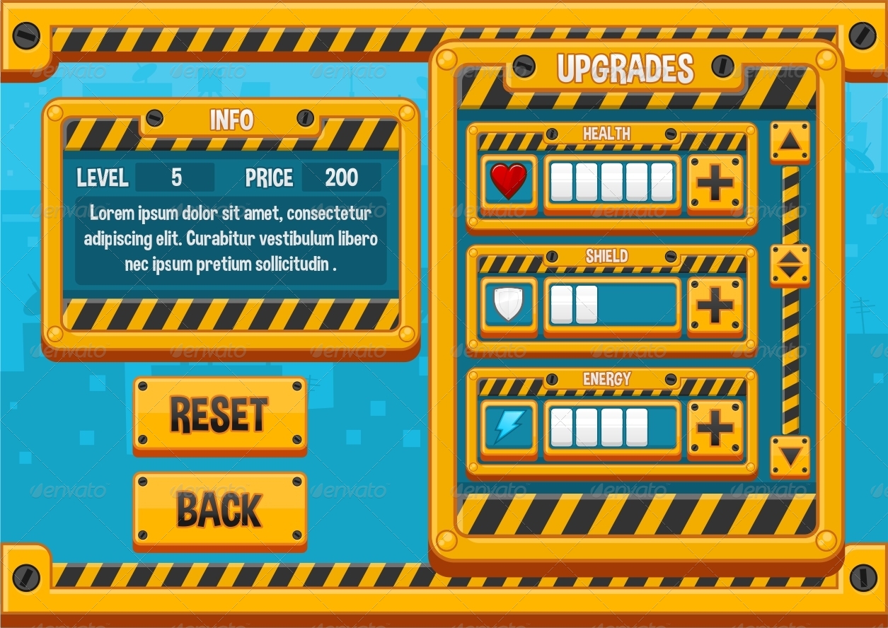 Cartoon Games GUI Pack 6, Game Assets | GraphicRiver