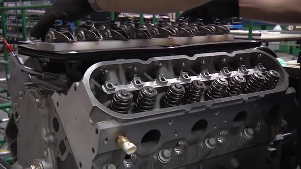 Diesel Engine Assembly, Stock Footage | VideoHive