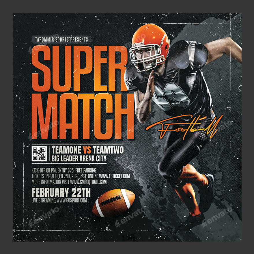 Football Flyer Template, Print Templates | GraphicRiver