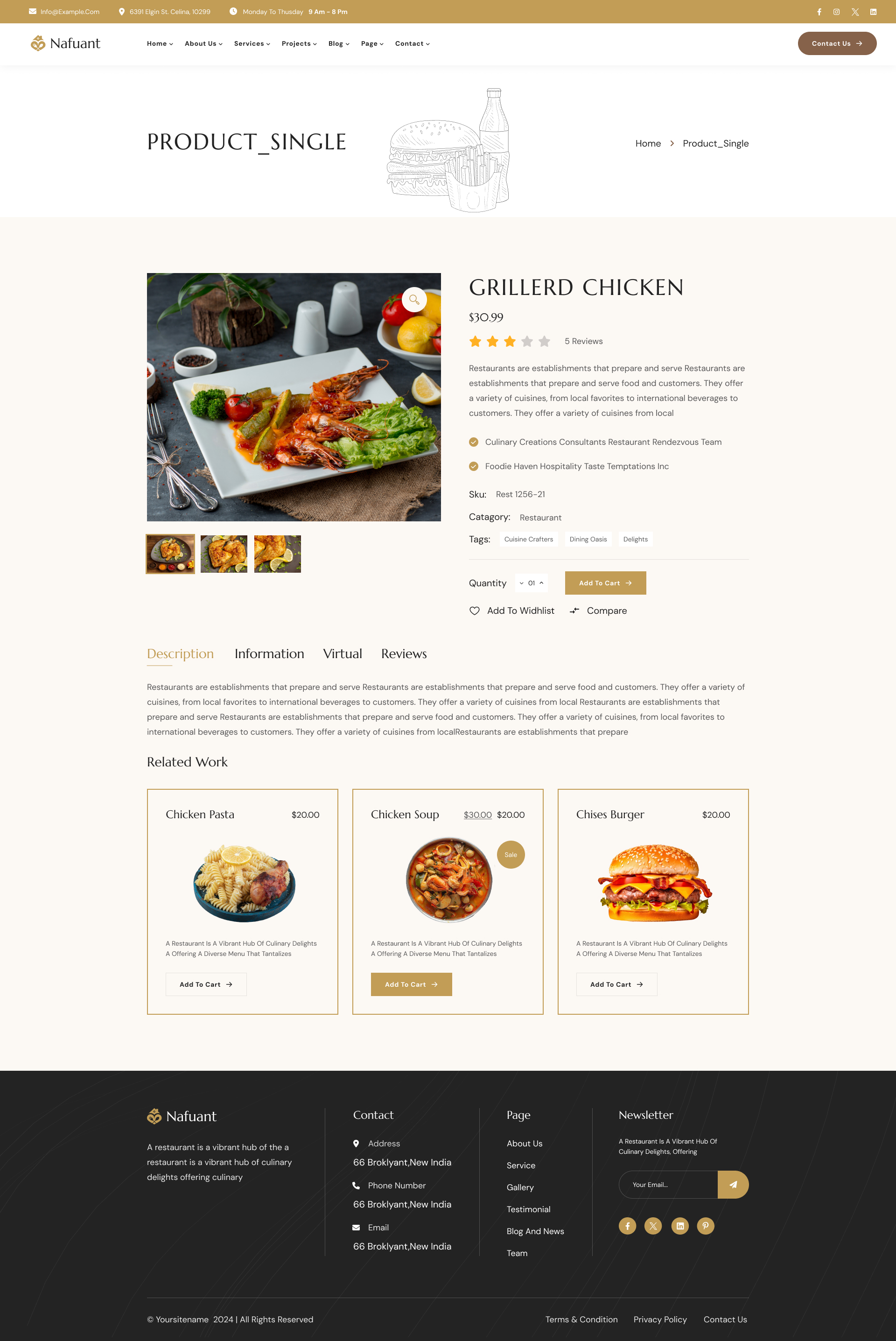 Nafuant - Fast Food & Restaurant Figma Template by Mugli | ThemeForest