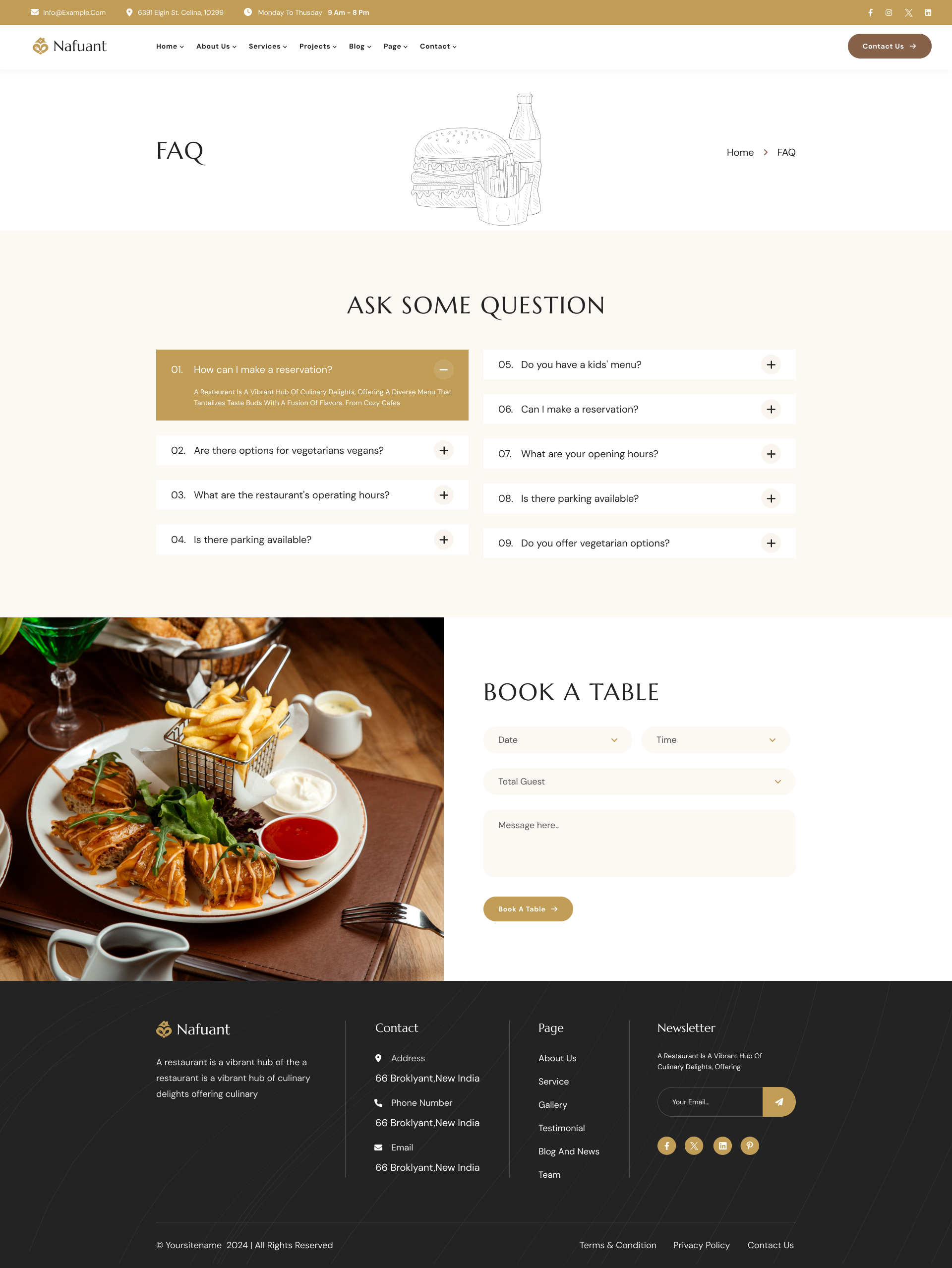 Nafuant - Fast Food & Restaurant Figma Template by Mugli | ThemeForest