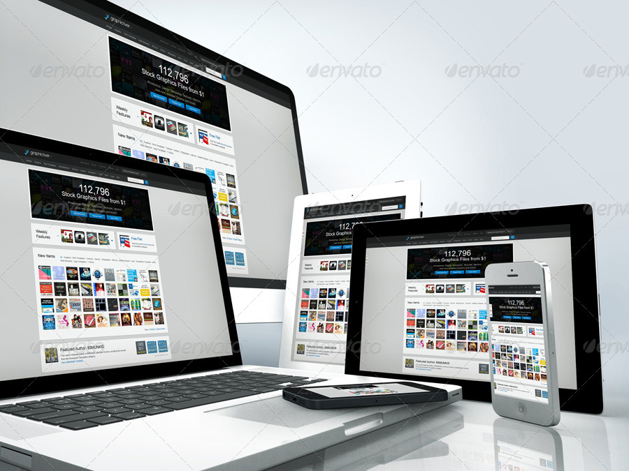 myResponsive Screen Mock-Ups v3, Graphics | GraphicRiver