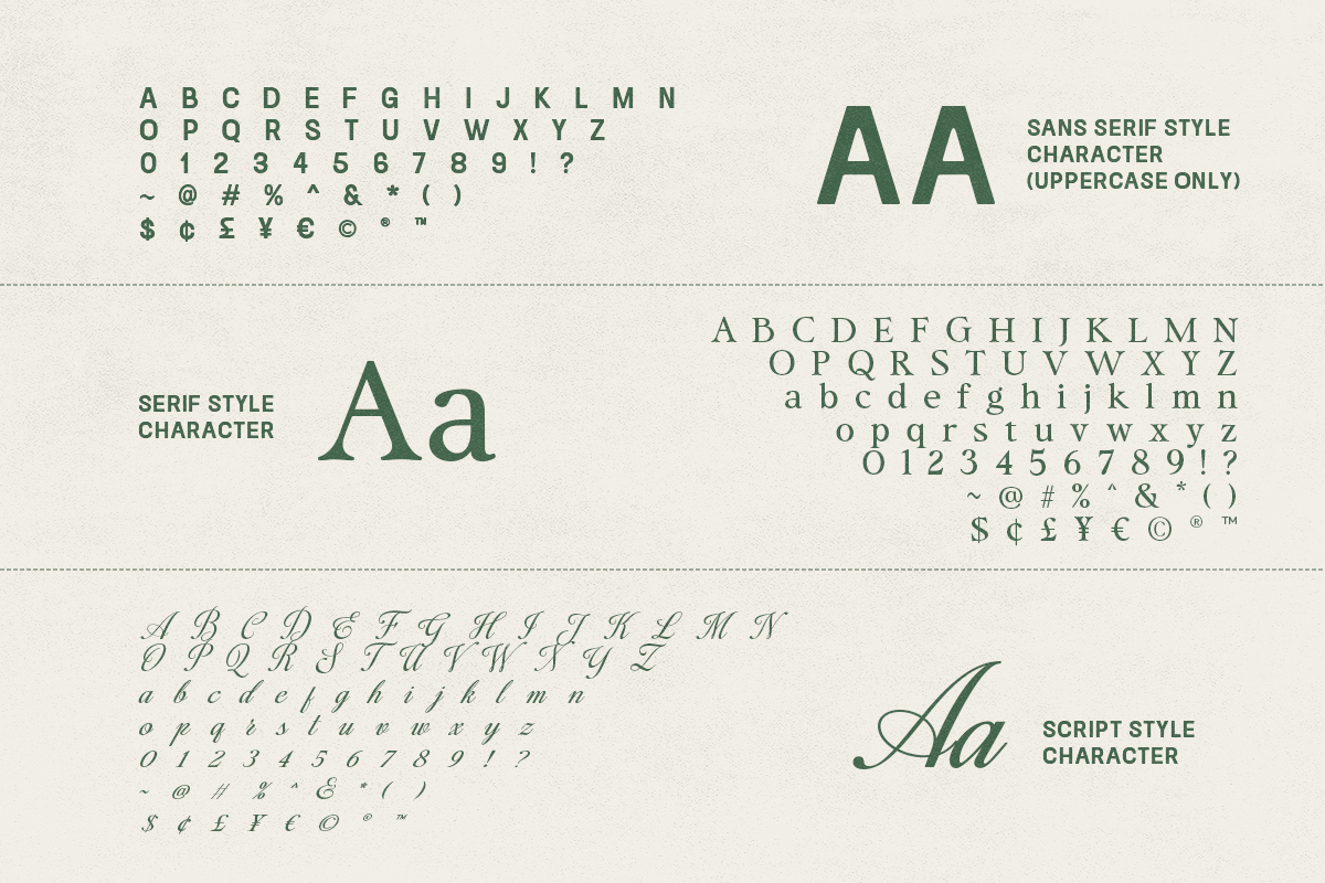 Royale Couture - Essential Font Trio, Fonts | GraphicRiver