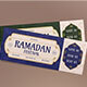 Blue Green Ramadan Festival Ticket, Print Templates | GraphicRiver